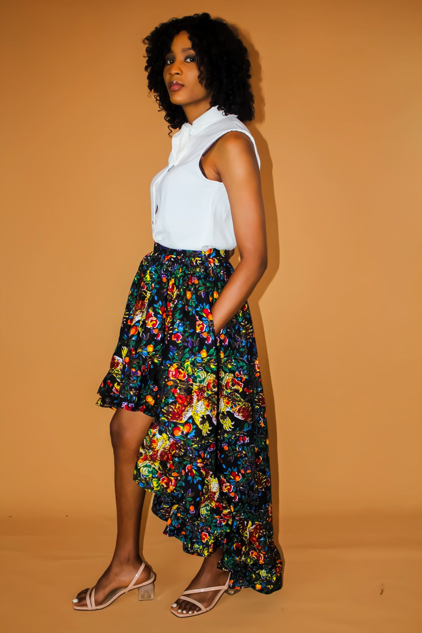 Chocolate Gold | Temi African Print Pants (Headwrap Not Included)